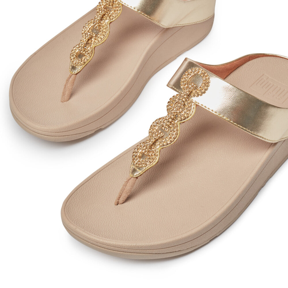 FitFlop FINO Sparkle Toe-Thongs - Platino (CC6-675) | FitFlop Malaysia – Fitflop Malaysia