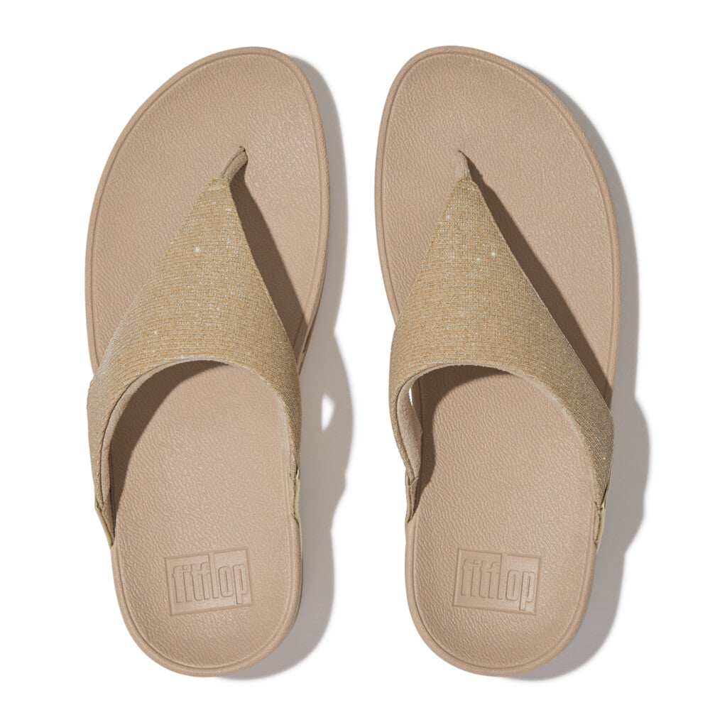 LULU Shimmerlux Toe-Post Sandals - Latte Beige (FZ7-A94) | FitFlop Malaysia – Fitflop Malaysia