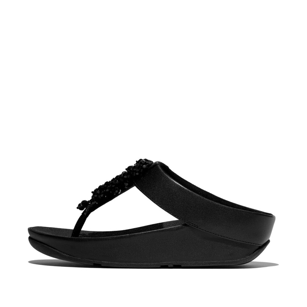 FitFlop RUMBA Beaded Toe-Posts Sandals - All Black (B5R-090) | FitFlop ...