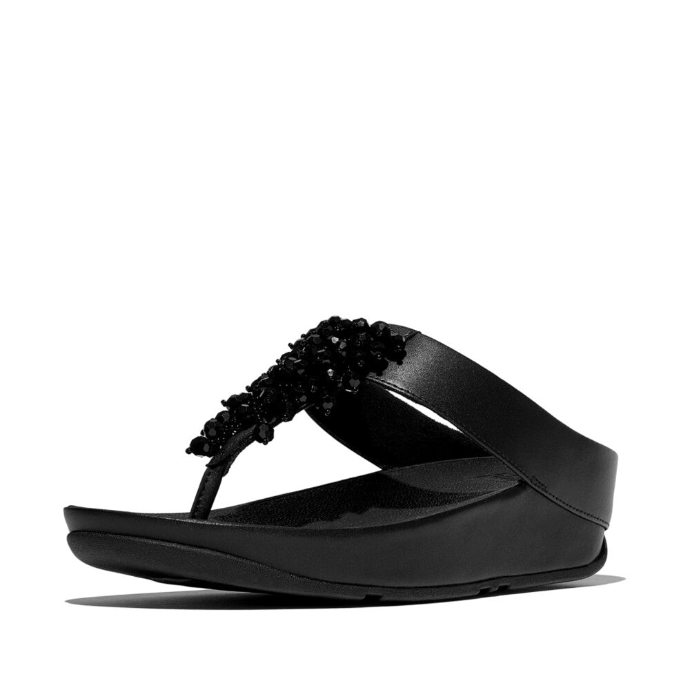 FitFlop RUMBA Beaded Toe-Posts Sandals - All Black (B5R-090) | FitFlop ...