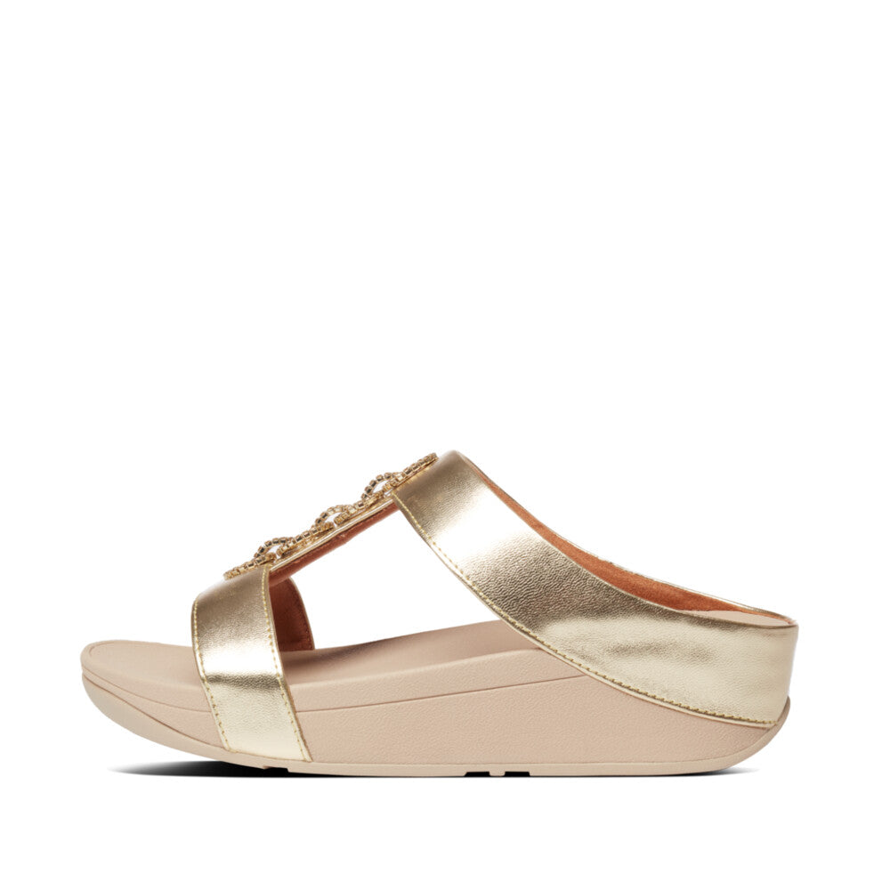FitFlop FINO Sparkle Slides - Platino (CH1-675) | FitFlop Malaysia ...