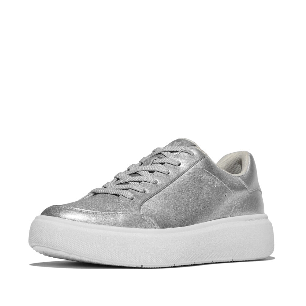 FitFlop RTG Metallic-Leather Sneakers - Silver (E5T-011) | FitFlop ...