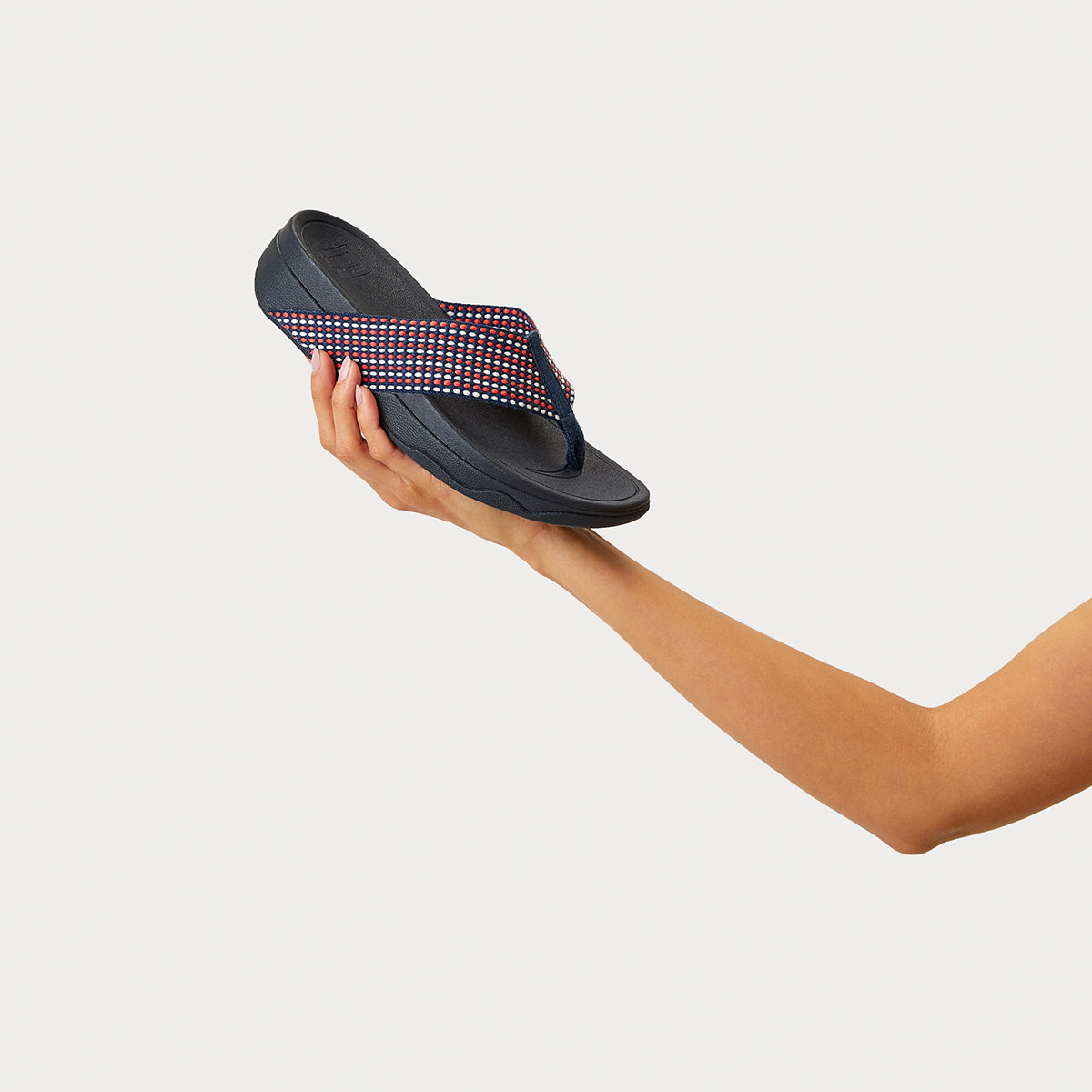 FitFlop SURFA Webbing Toe-Post Sandals - Midnight Navy Mix (E84-442 ...