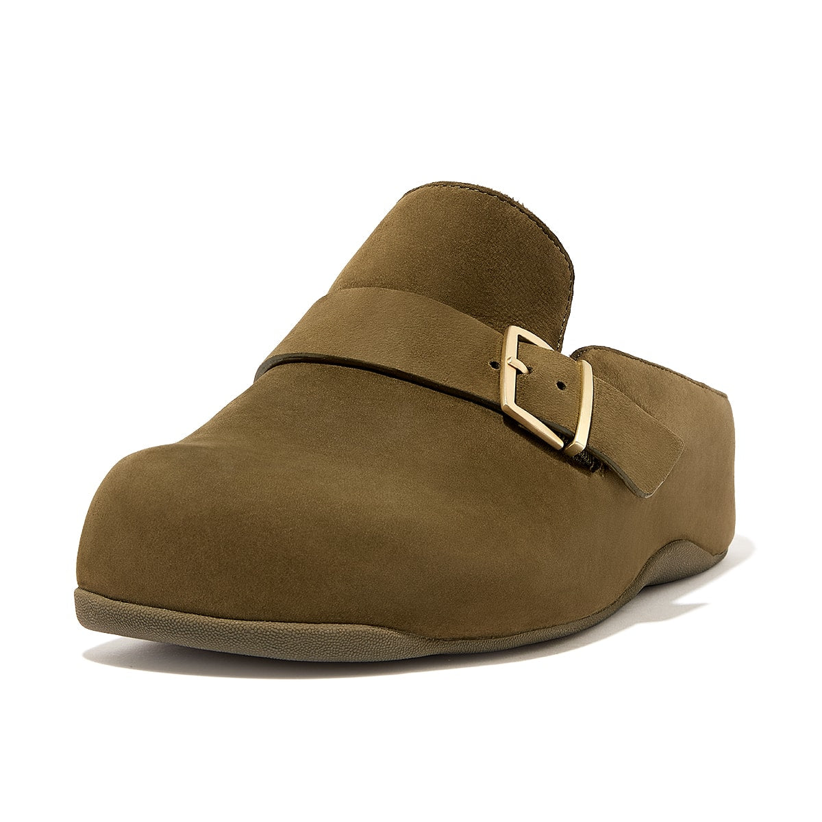 FitFlop SHUV Buckle-Strap Nubuck Clogs - Mossy (FG3-967) – Fitflop Malaysia