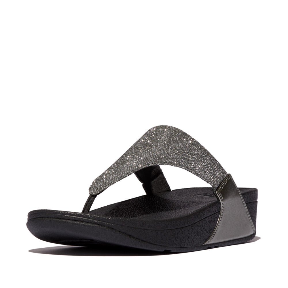 LULU Shimmerlux Toe-Post Sandals - Pewter (FZ7-054) | FitFlop Malaysia ...