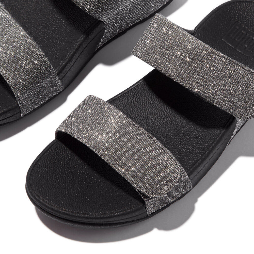FitFlop LULU Adjustable Shimmerlux Slides - Pewter (FZ9-054) – Fitflop Malaysia