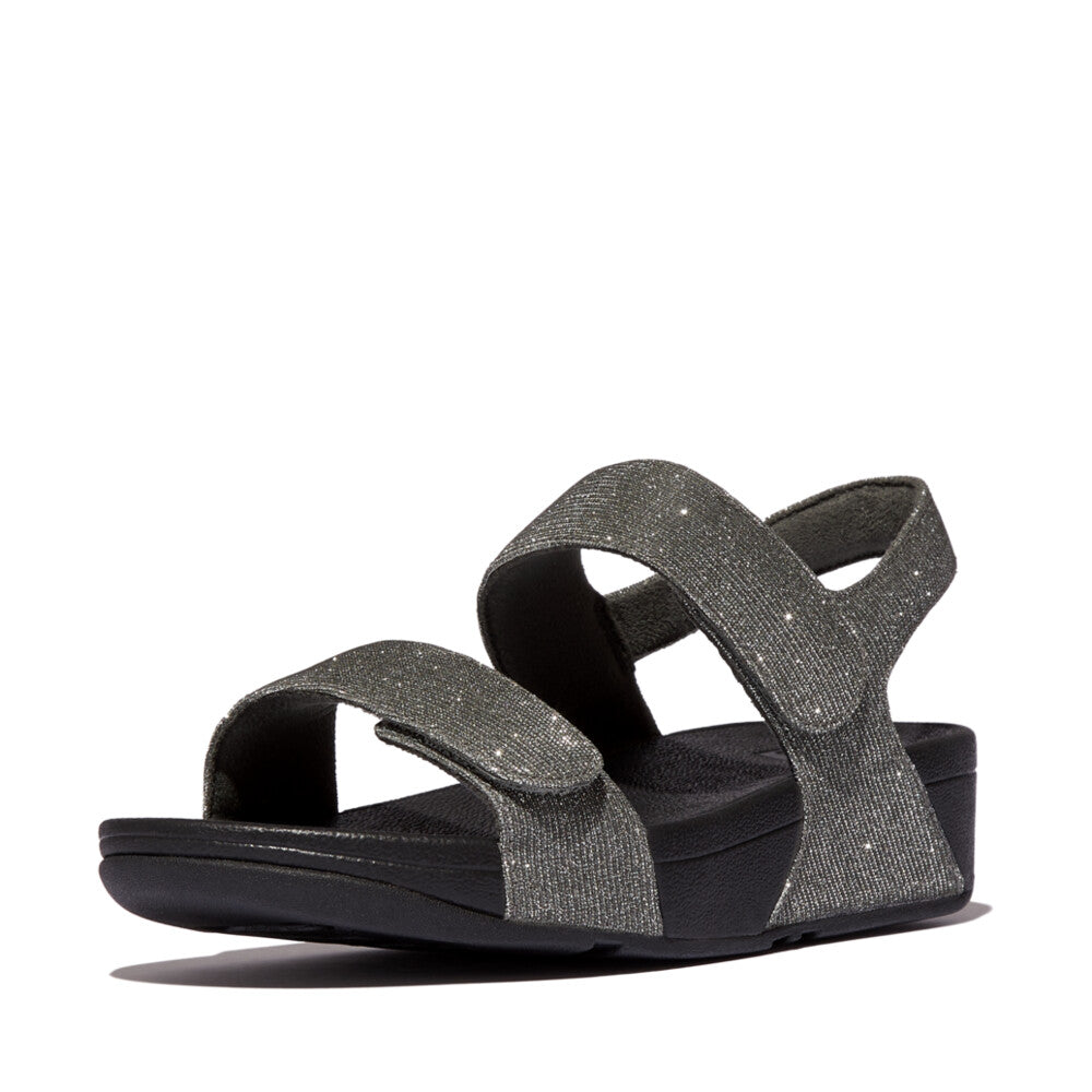 FitFlop LULU Adjustable Shimmerlux Back-Strap Sandals - Pewter (GA2-054 ...