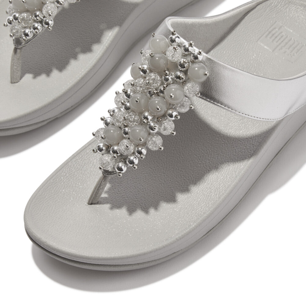 FINO Bauble-Bead Toe-Post Sandals - Silver (HI9-011) | FitFlop Malaysia ...