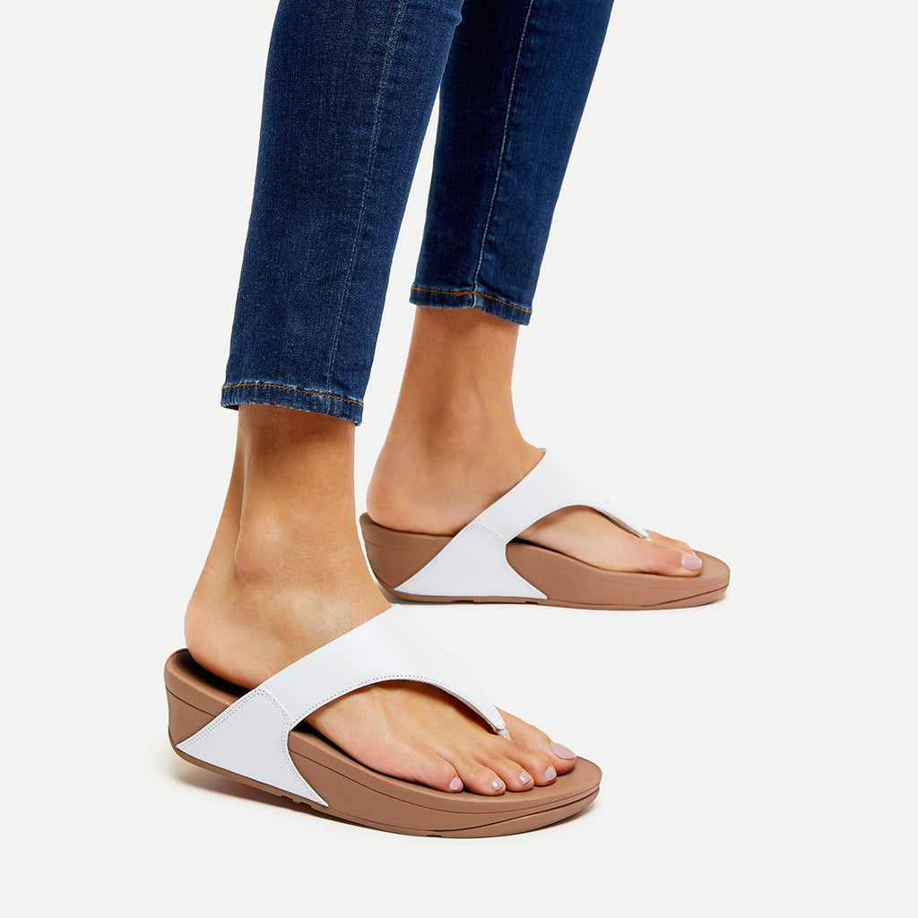 FitFlop LULU Leather Toe-Post Sandals - White (I88-024) – Fitflop Malaysia
