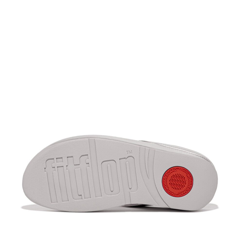 FitFlop RUMBA Starburst-Bead Metallic Toe-Post Sandals - Silver (IG9 ...