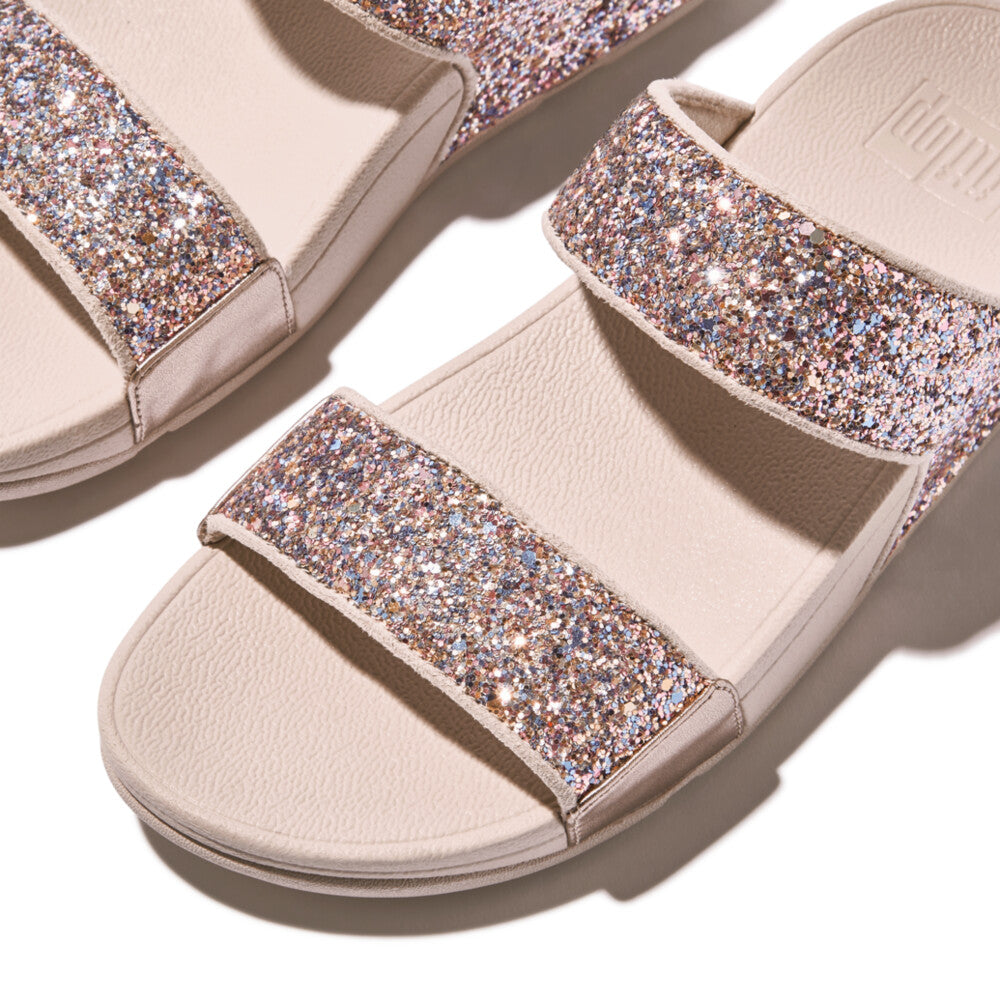 FitFlop LULU Multi-Tonal Glitter Slides - Nude Rose Mix (JE5-C33) | FitFlop Malaysia – Fitflop ...