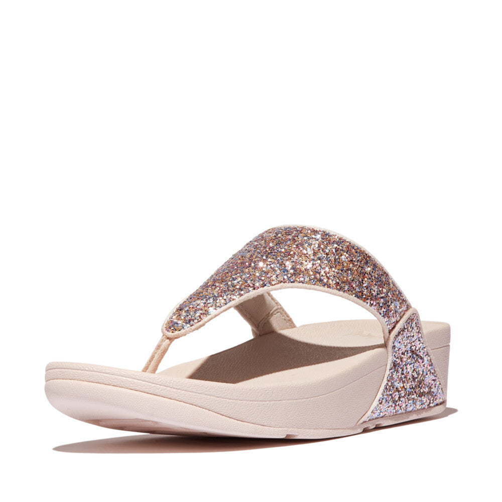 FitFlop LULU Mult-Tonal Glitter Toe-Post Sandals - Nude Rose Mix (JE6-C33) | FitFlop Malaysia ...