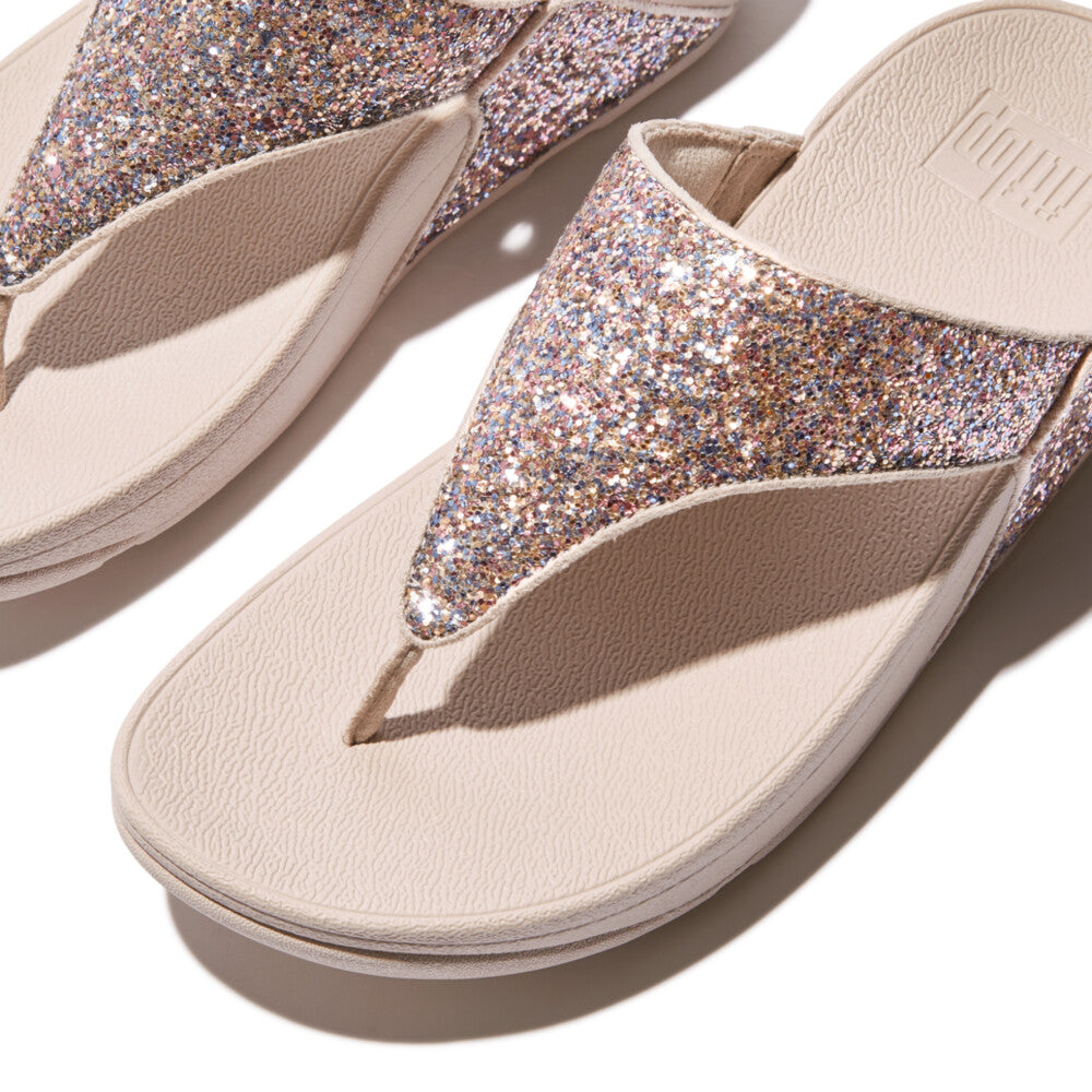 FitFlop LULU Mult-Tonal Glitter Toe-Post Sandals - Nude Rose Mix (JE6-C33) | FitFlop Malaysia ...