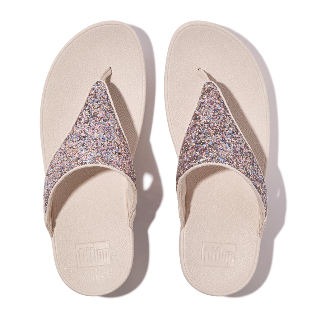 FitFlop LULU Mult-Tonal Glitter Toe-Post Sandals - Nude Rose Mix (JE6-C33) | FitFlop Malaysia ...