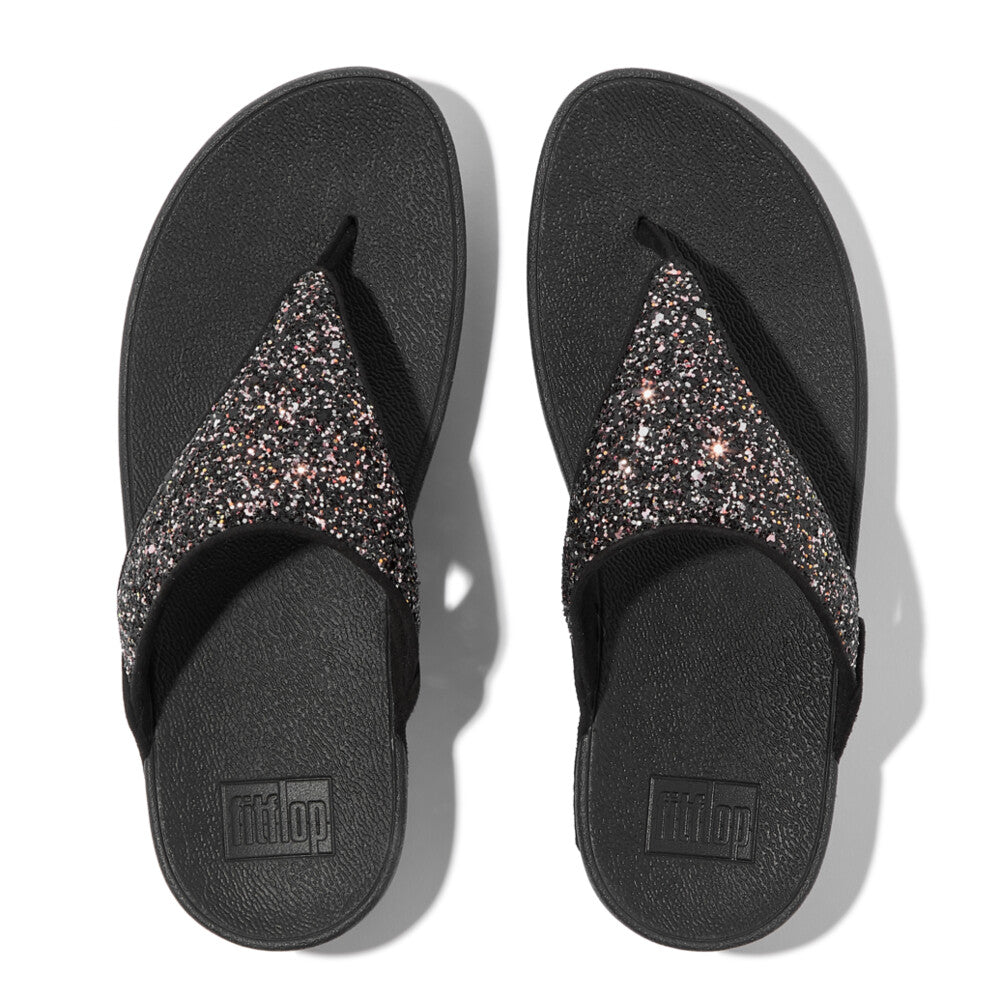 FitFlop LULU Mult-Tonal Glitter Toe-Post Sandals - Black Multi (JE6-C55) | FitFlop Malaysia ...