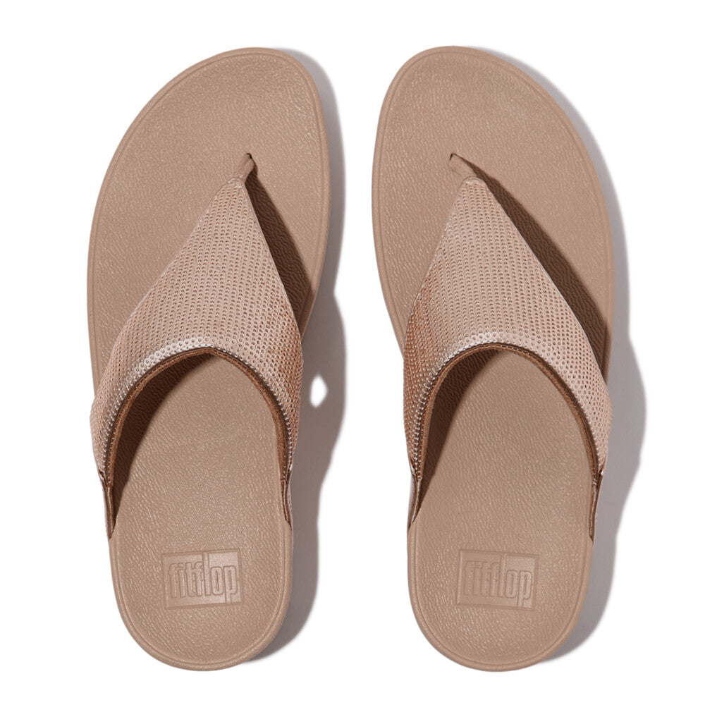 FitFlop LULU Sequin Toe-Post Sandals - Classic Beige (JF3-B41) – Fitflop Malaysia