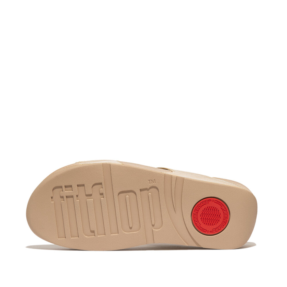 LULU Crystal Embellished Slides - Latte Beige (EC4-A94) | FitFlop Malaysia – Fitflop Malaysia