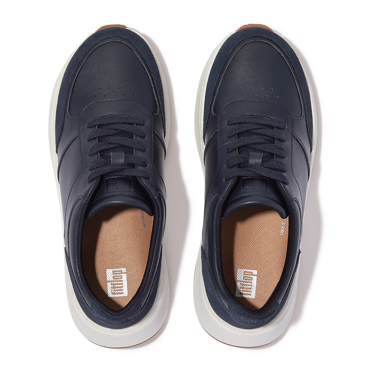 FitFlop F-MODE Leather/Suede Flatform Sneakers - Midnight Navy (FR1-399 ...