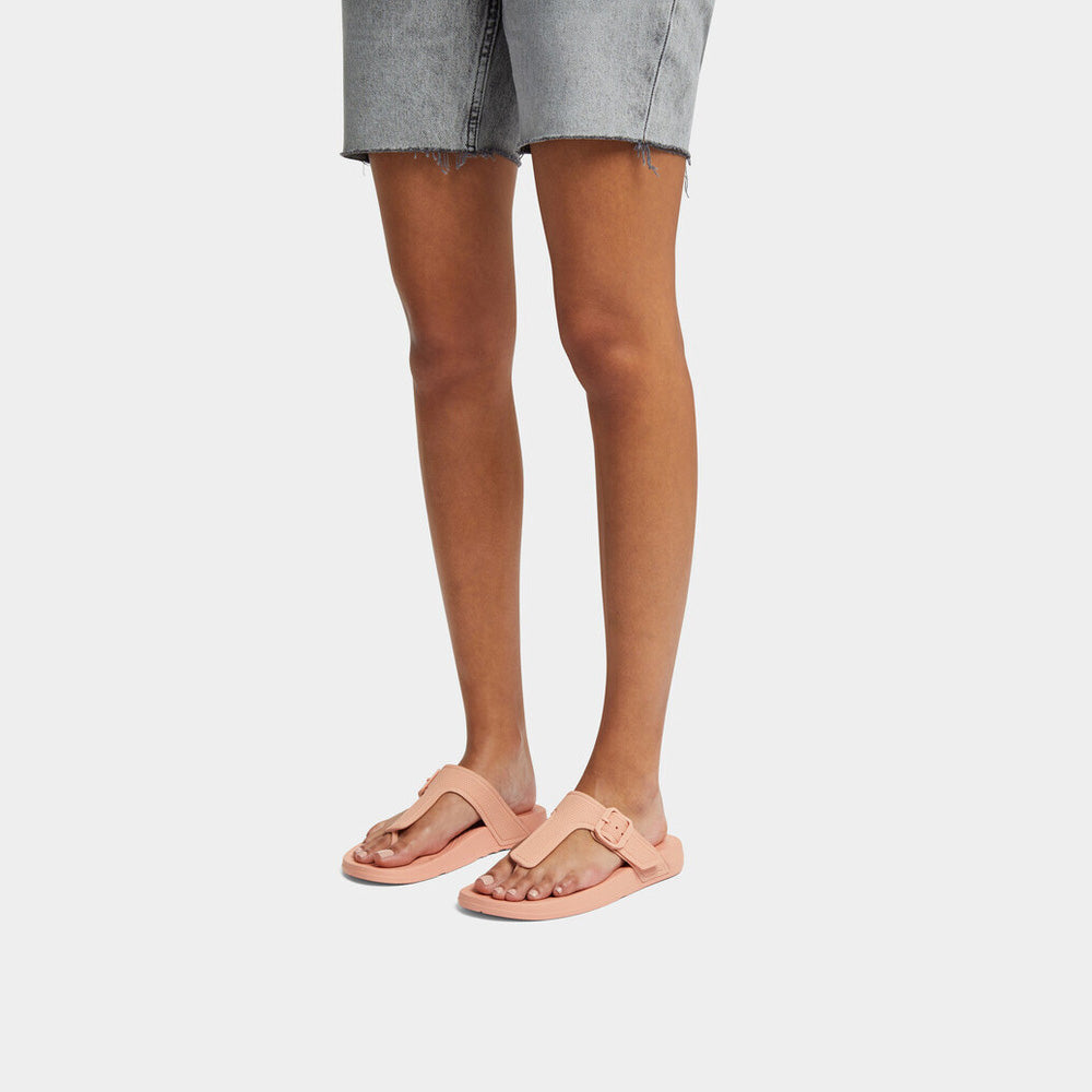 FitFlop IQUSHION Adjustable Buckle Flip-Flops - Blushy (GB3-A89 ...