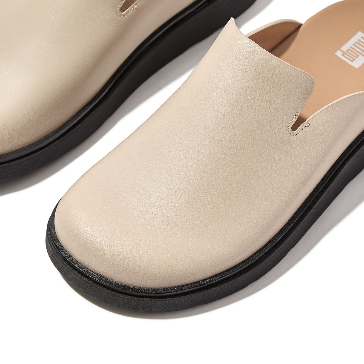 FitFlop GEN-FF Women's Leather Mules - Stone Beige Mix (GK7-A48 ...