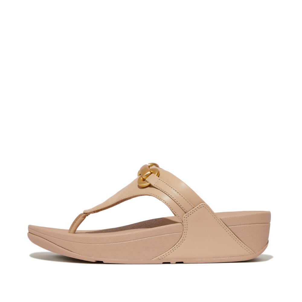 FitFlop x Song Hye Kyo LULU Chunky-Snaffle Leather Toe-Post Sandals - Classic Beige (HY7-B41 ...