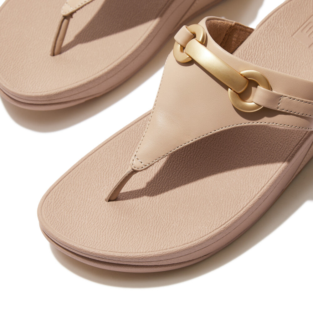 FitFlop x Song Hye Kyo LULU Chunky-Snaffle Leather Toe-Post Sandals - Classic Beige (HY7-B41 ...