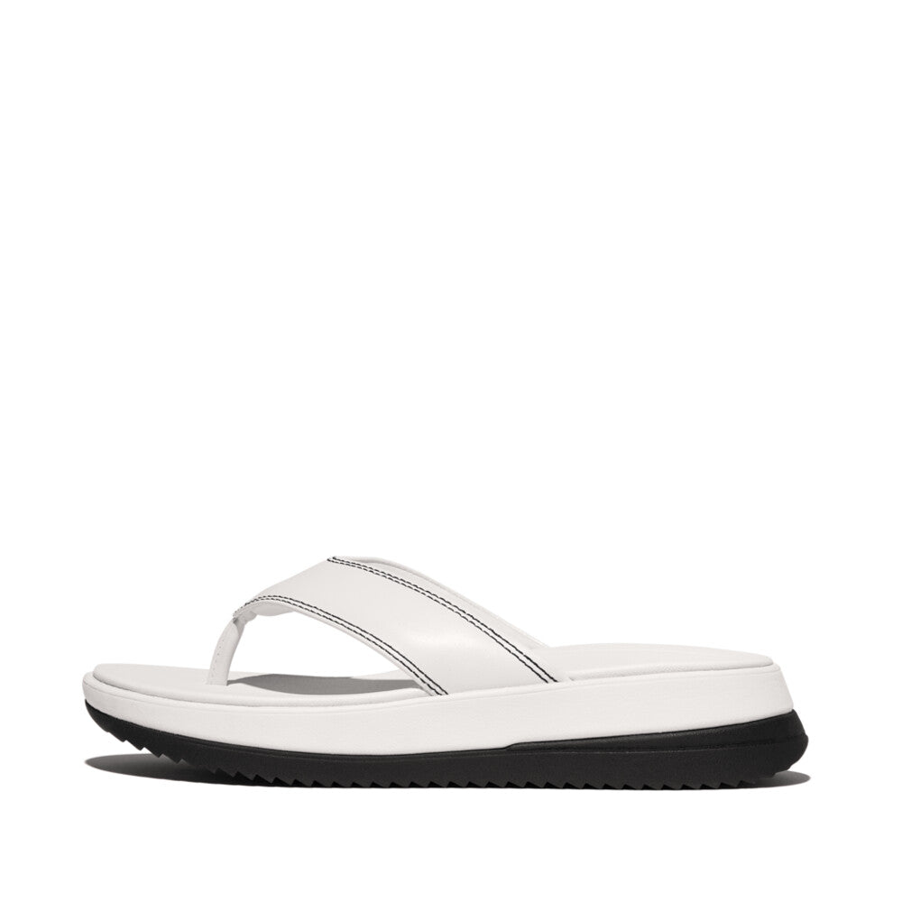 FitFlop SURFF Contrast-Stitch Leather Toe-Post Sandals - Urban White ...