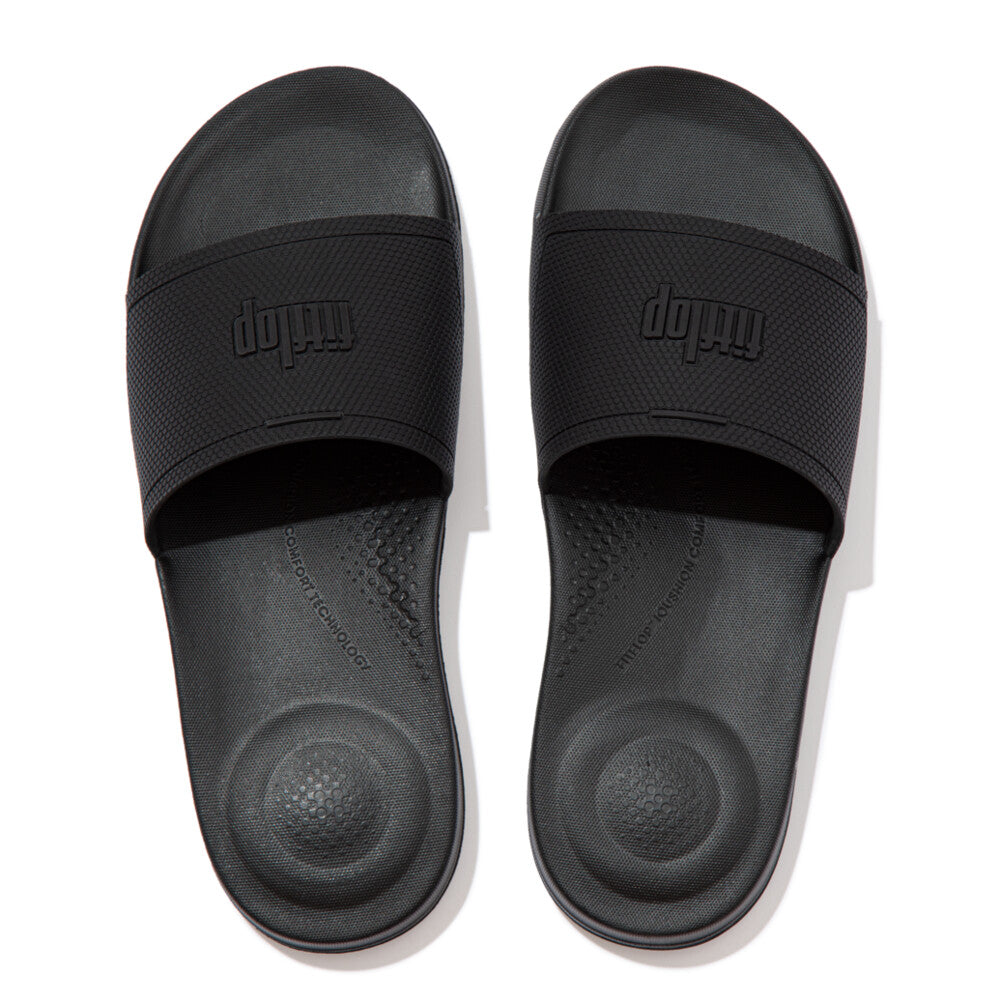 FitFlop IQUSHION Pool Sliders - All Black (EQ4-090) – Fitflop Malaysia