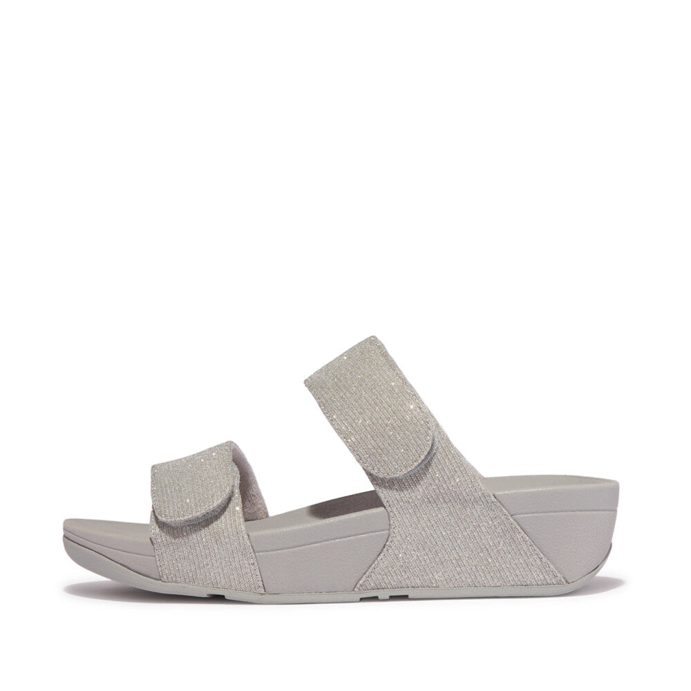 FitFlop LULU Adjustable Shimmerlux Slides - Silver (FZ9-011) – Fitflop Malaysia