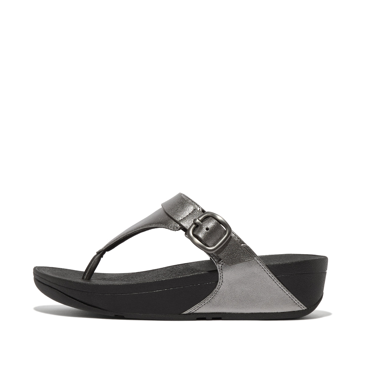 FitFlop LULU Adjustable Metallic-Leather Toe-Post Sandals - Classic ...