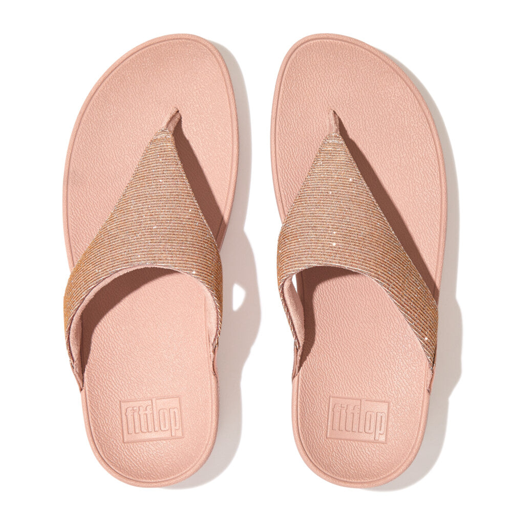 FitFlop LULU Shimmerlux Toe-Post Sandals - Rose Gold (FZ7-323 ...