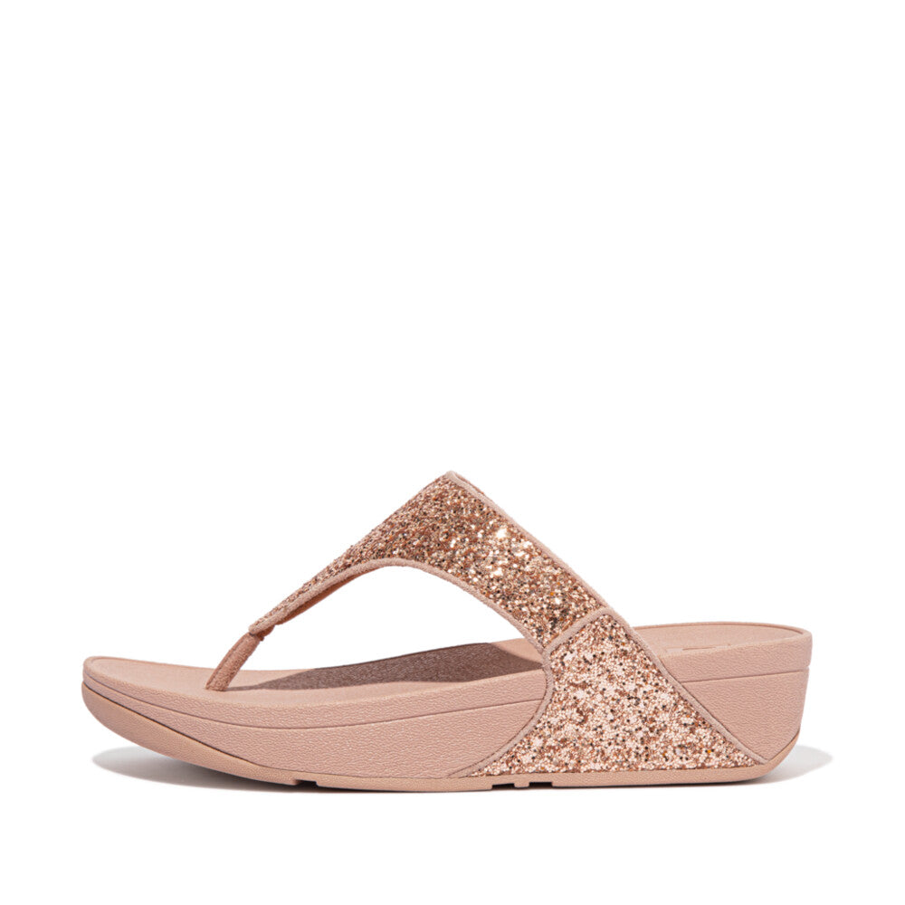 FitFlop LULU Glitter Toe-Post Sandals - Rose Gold (X03-323) – Fitflop ...