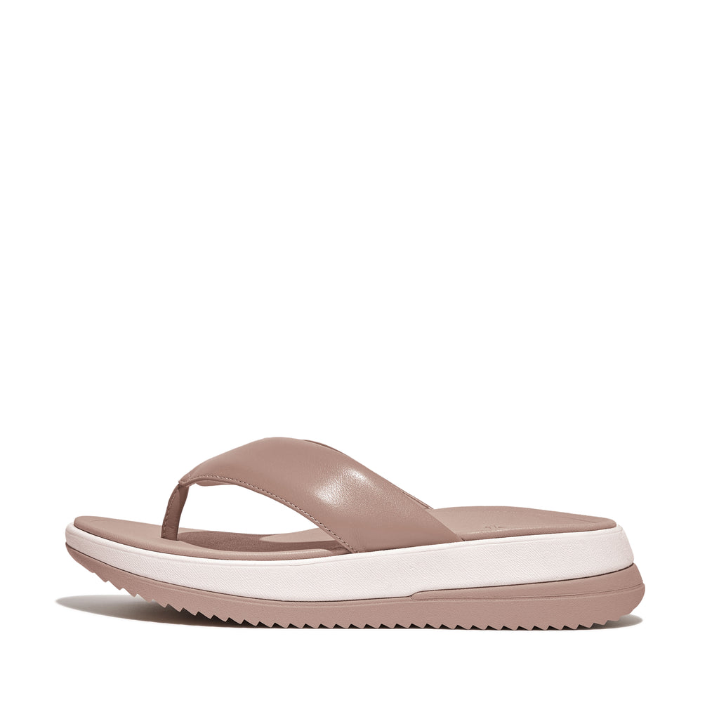 FitFlop SURFF Padded Leather Toe Post Sandals - Beige (GJ8-137 ...